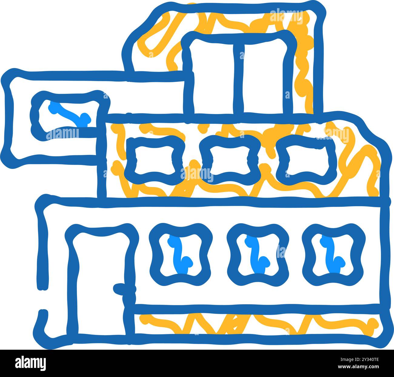 modern house building icon doodle illustration Stock Vector Image & Art ...