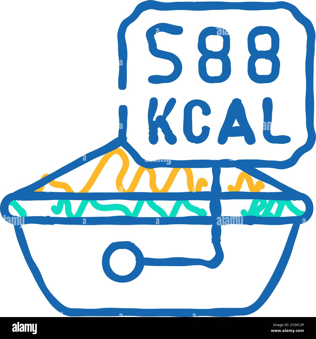 calorie content of peanut butter icon doodle illustration Stock Vector ...