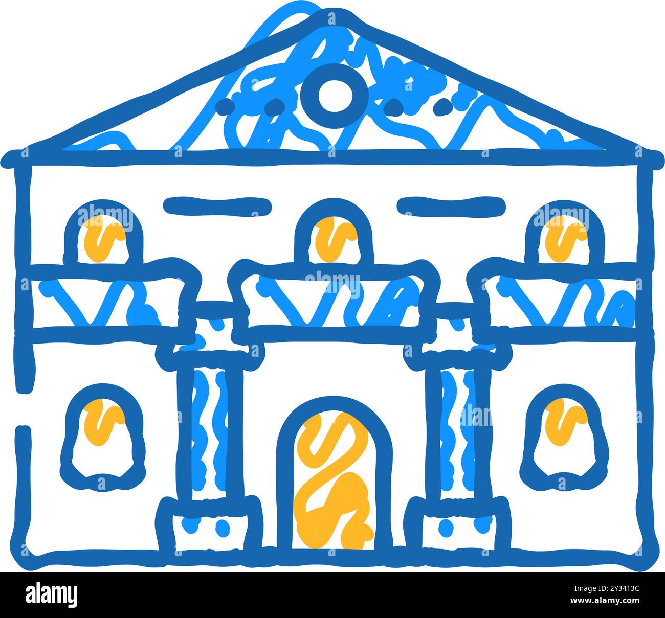 ancient house icon doodle illustration Stock Vector Image & Art - Alamy