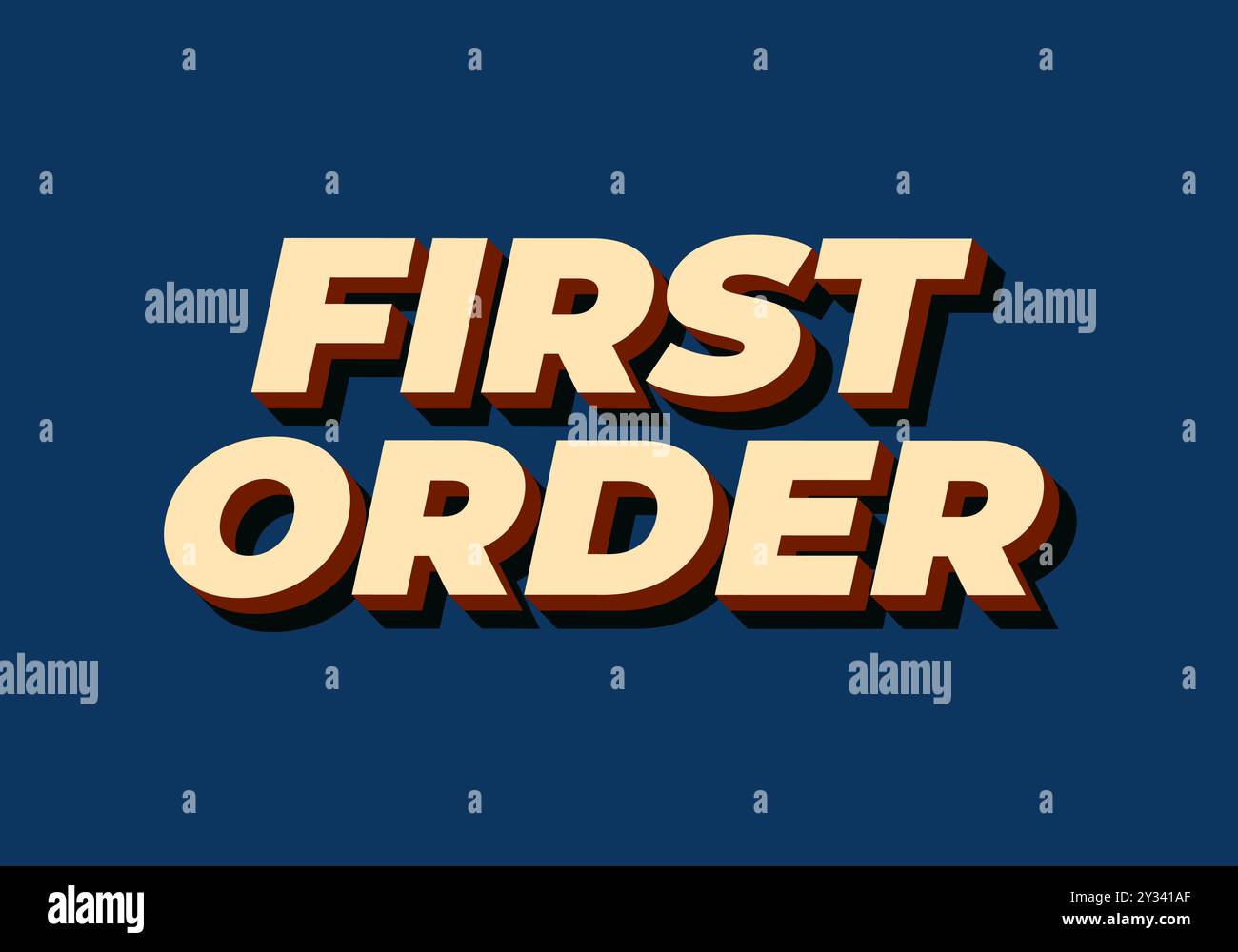First vector text effect Stock Vector Images - Alamy