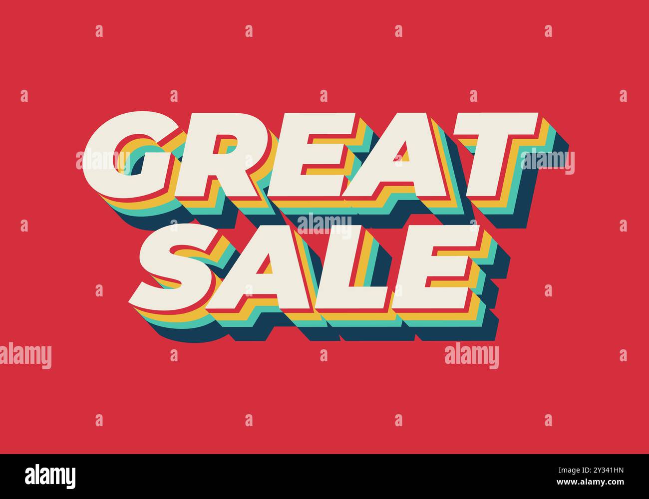 Great sale. Text effect design in good colors with 3D style Stock ...