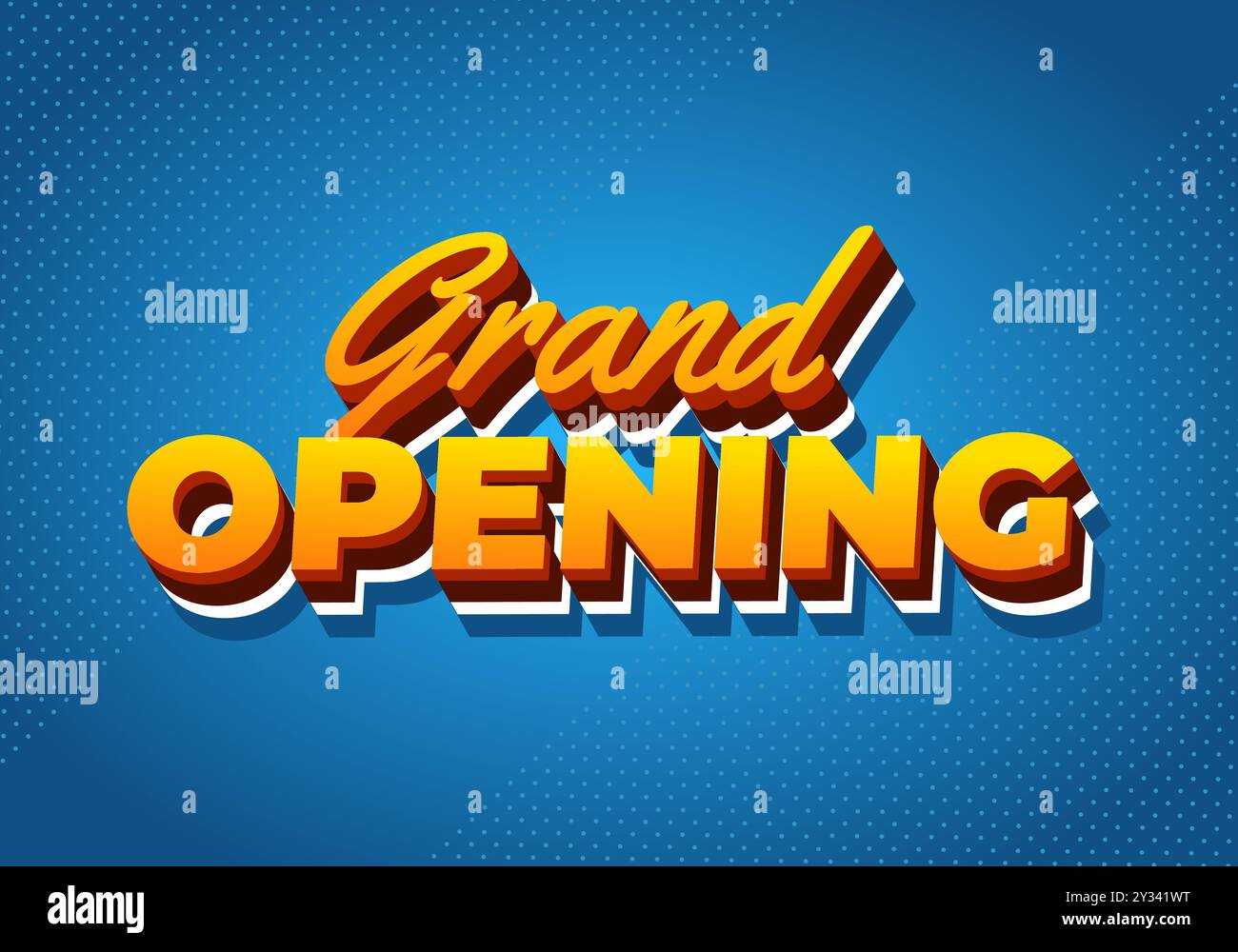 Grand opening. Text effect design in modern colors with 3D style Stock ...