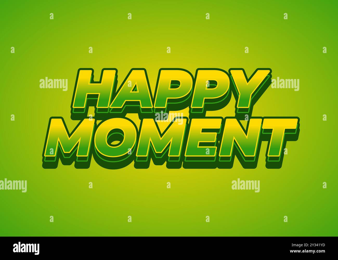Happy moment. Text effect design in 3D style with modern colors Stock ...
