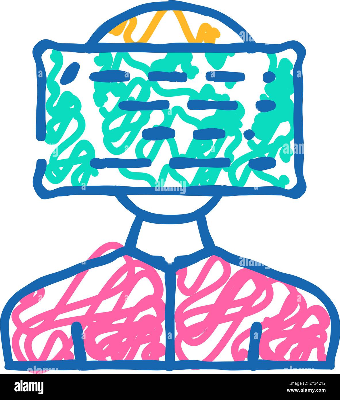 client programming kyc icon doodle illustration Stock Vector Image ...