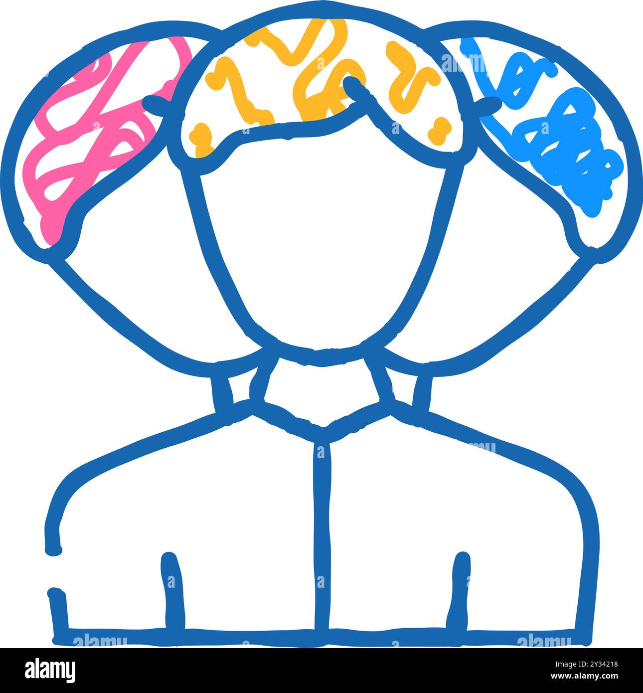 client portrait creation kyc icon doodle illustration Stock Vector ...