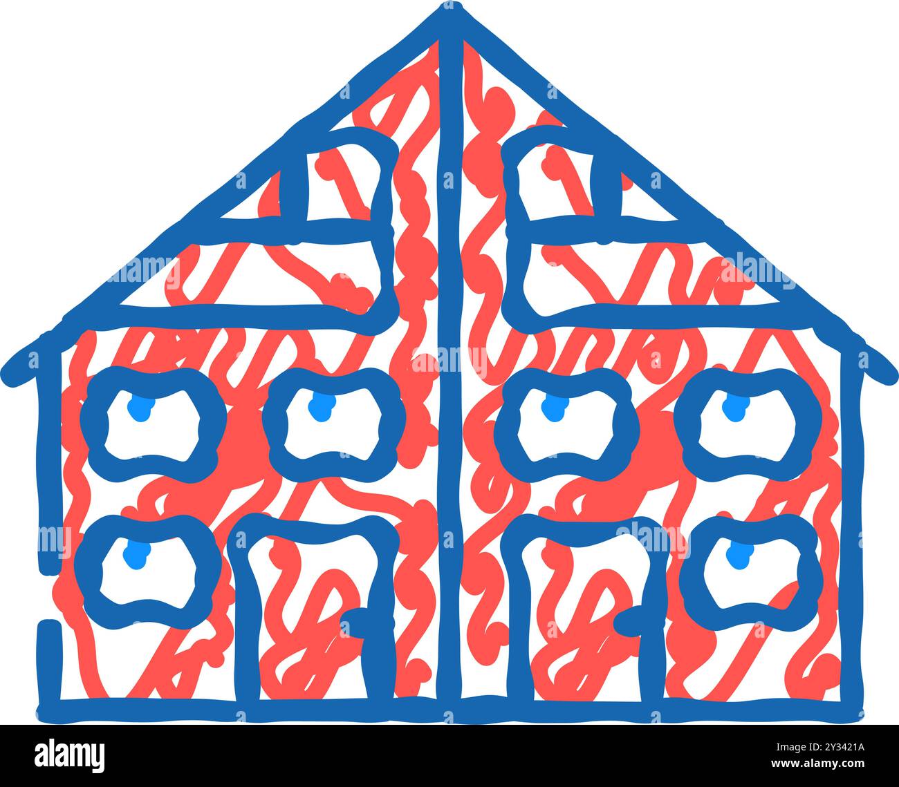 two family house icon doodle illustration Stock Vector Image & Art - Alamy