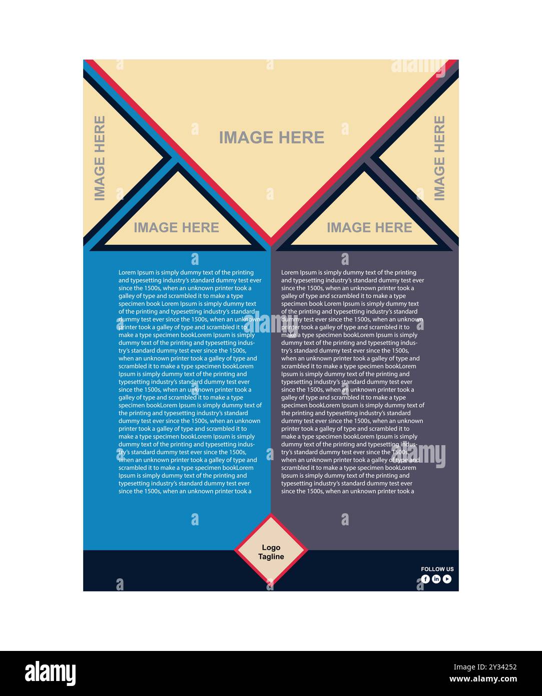 Business Brochure and Flyer Magazine Design Cover Page Stock Vector ...