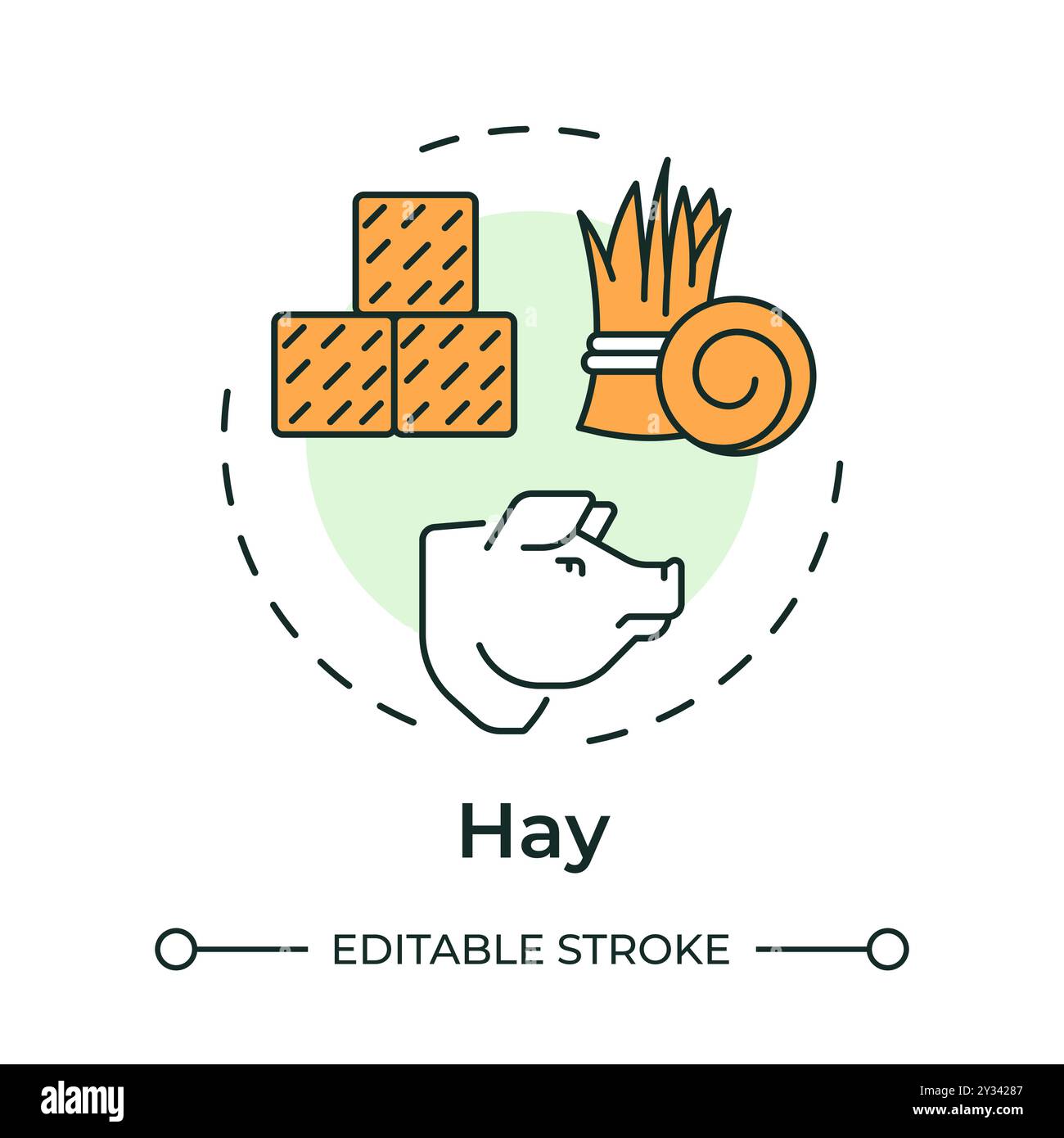 Hay multi color concept icon Stock Vector Image & Art - Alamy