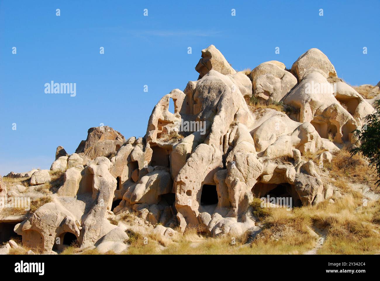 Cappadocia, Turkey. Cave carved into volcanic rock. Open-air museum ...