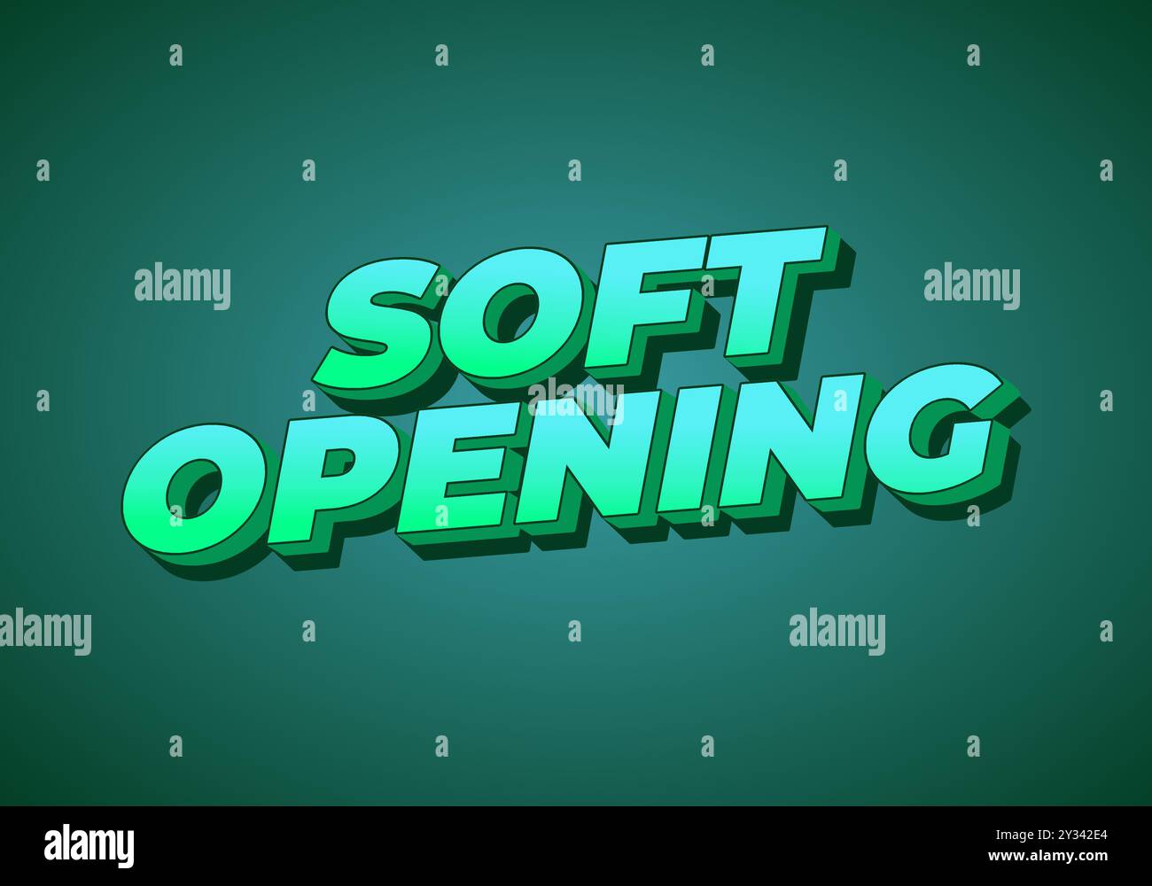 Soft opening. Text effect design for digital ads with 3D style Stock ...