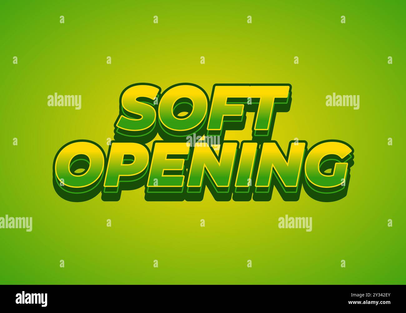 Soft opening. Text effect design for digital ads with 3D style Stock ...