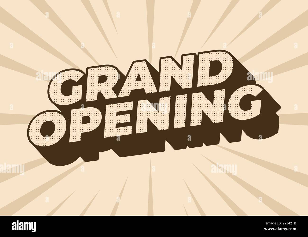 Grand opening. Text effect design in modern colors with 3D style Stock ...