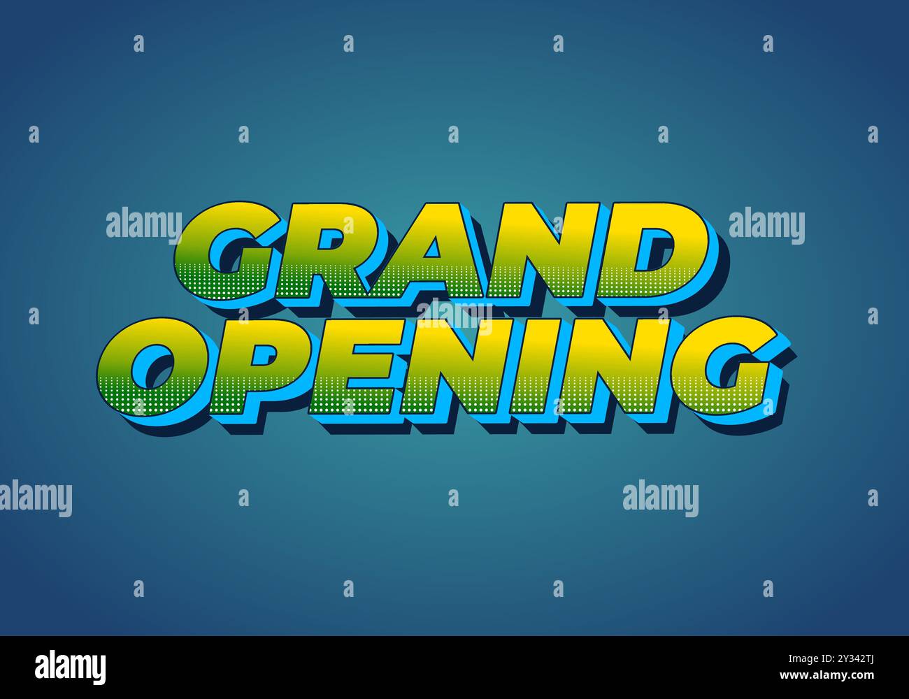 Grand opening. Text effect design in modern colors with 3D style Stock ...