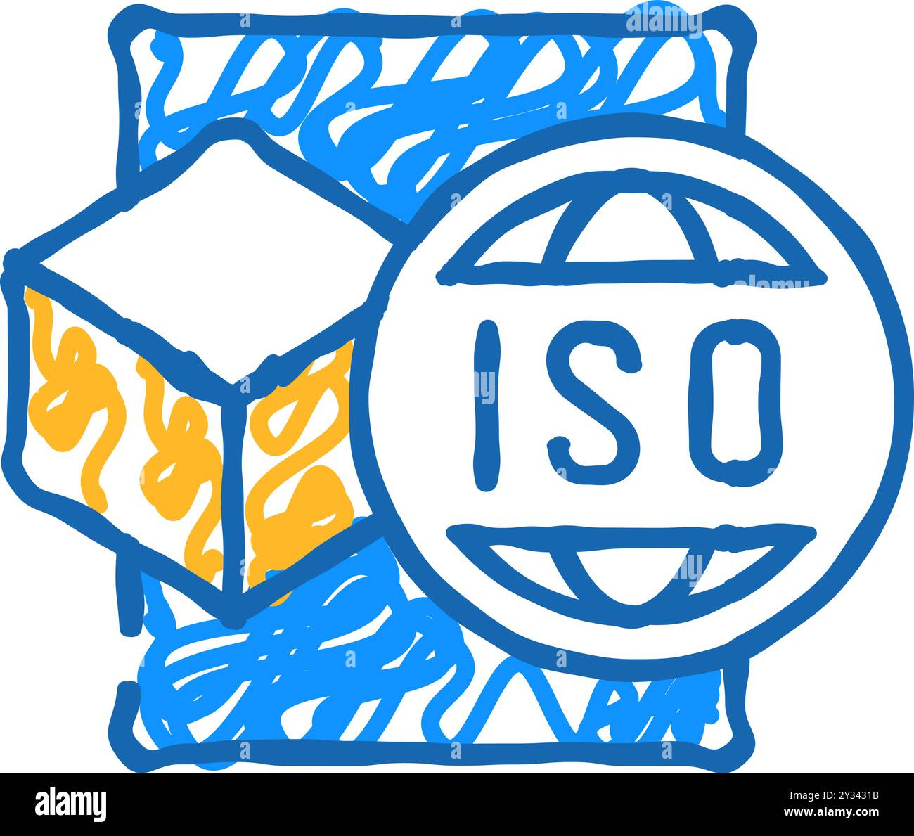 iso standard production icon doodle illustration Stock Vector Image ...