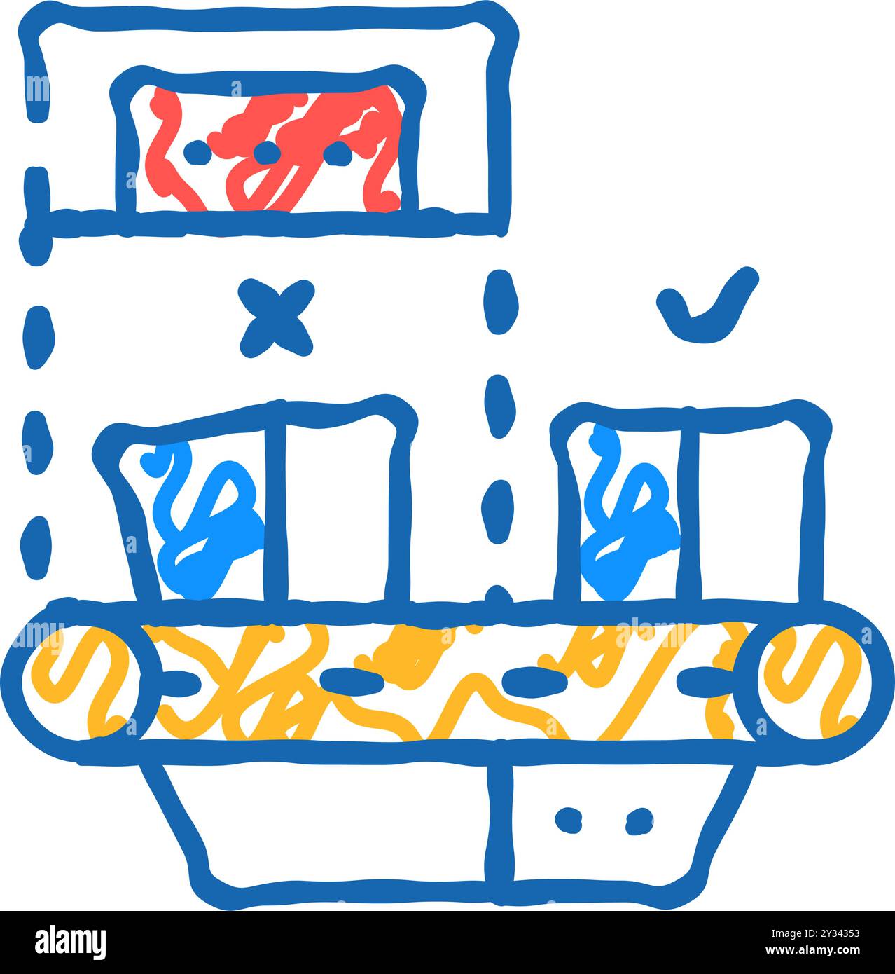 failure checking production icon doodle illustration Stock Vector Image ...