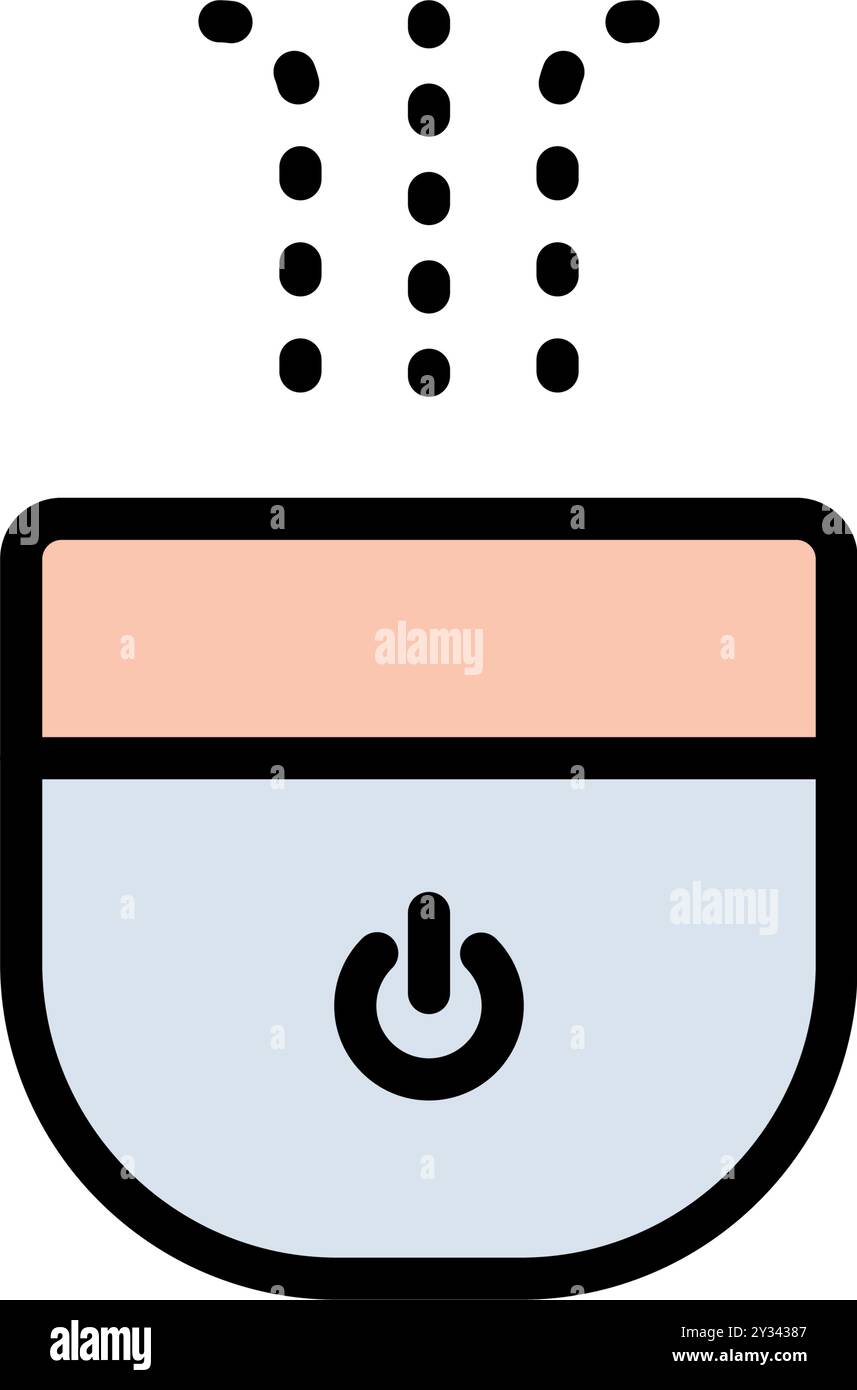 Humidifier Device color Icon. Electronic Appliance Air Purifier Concept ...
