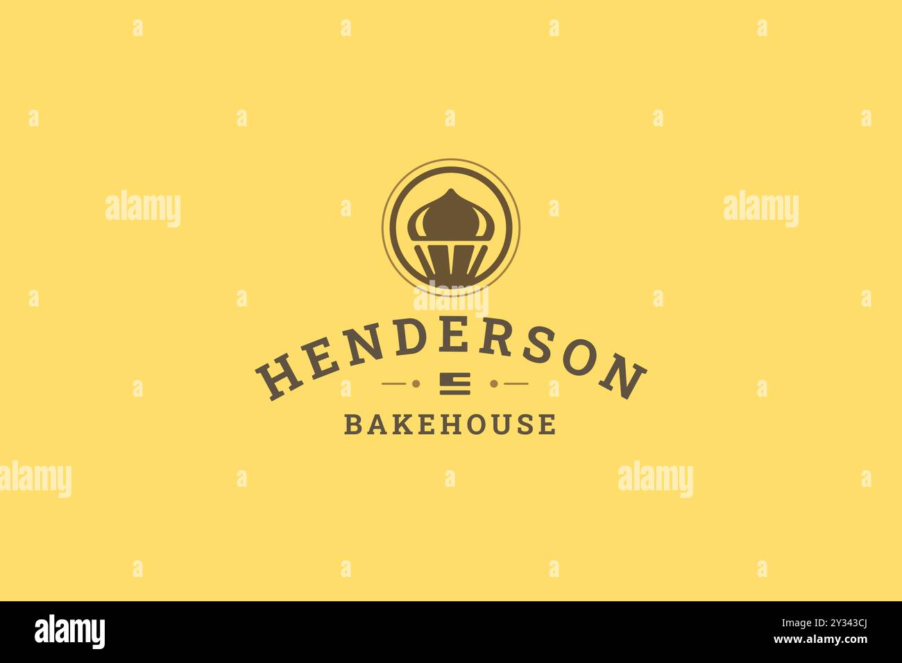 Bakery fresh baked cupcake retro logo design template for cafe vector ...