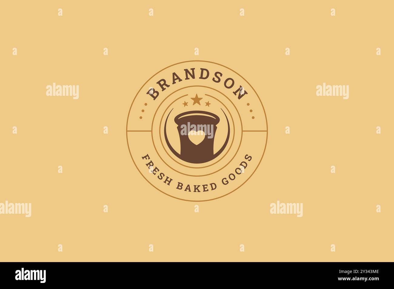 Bakery logo vintage retro circle Stock Vector Images - Alamy