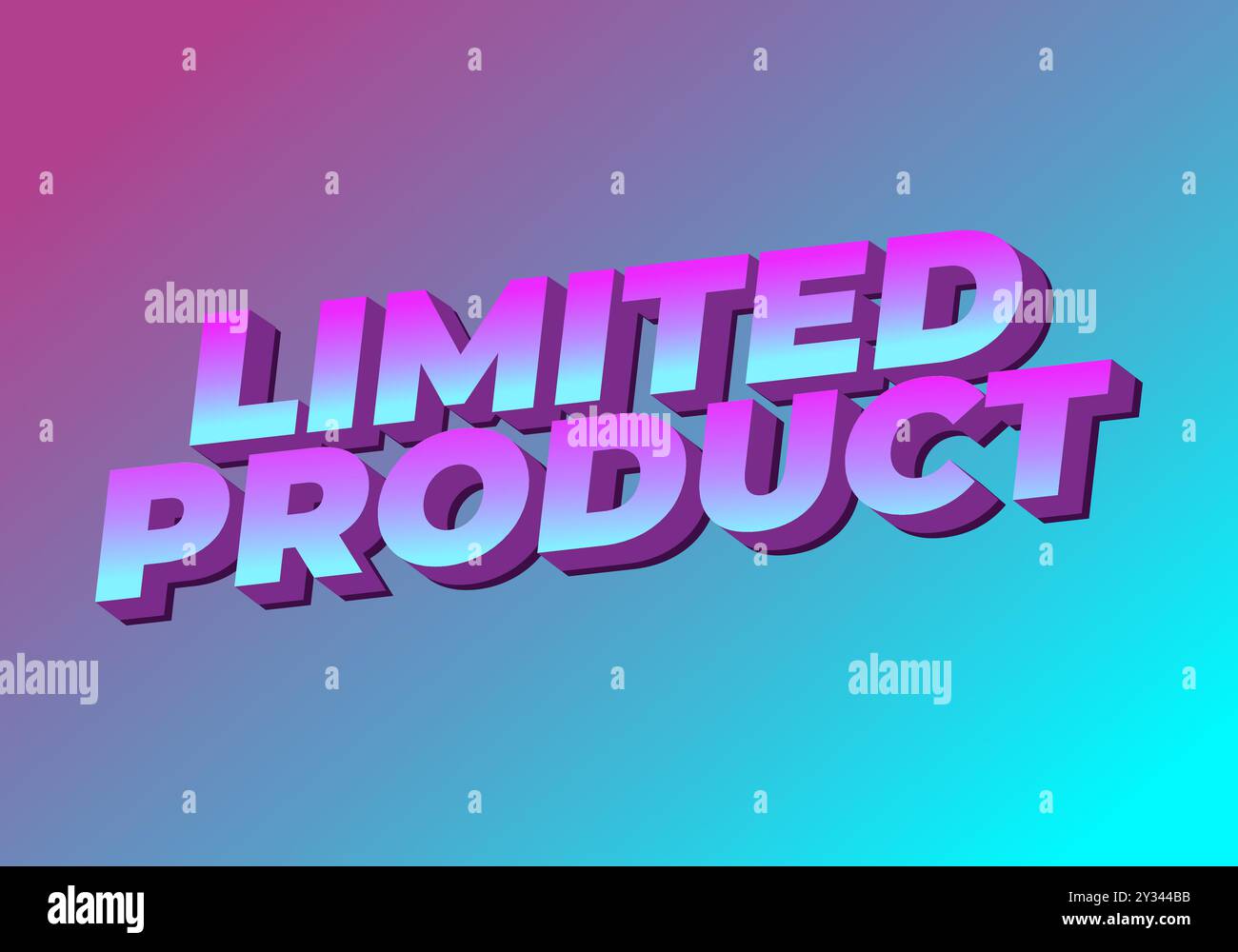 Limited product. Text effect design in 3D style in blue purple colors ...