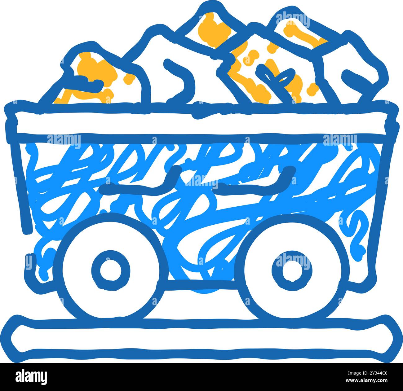 coal cart icon doodle illustration Stock Vector Image & Art - Alamy