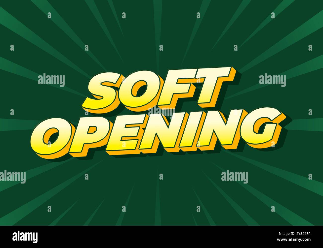 Soft opening. Text effect design for digital ads with 3D style Stock ...