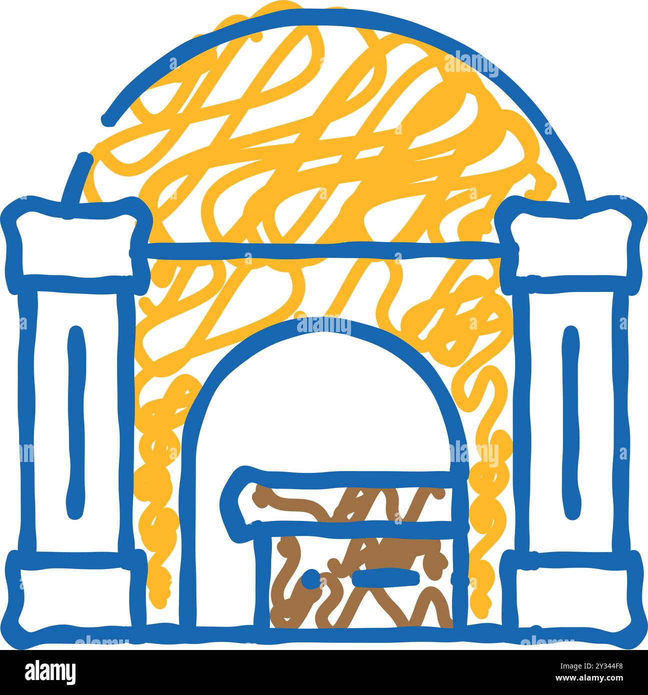 funeral crypt icon doodle illustration Stock Vector Image & Art - Alamy