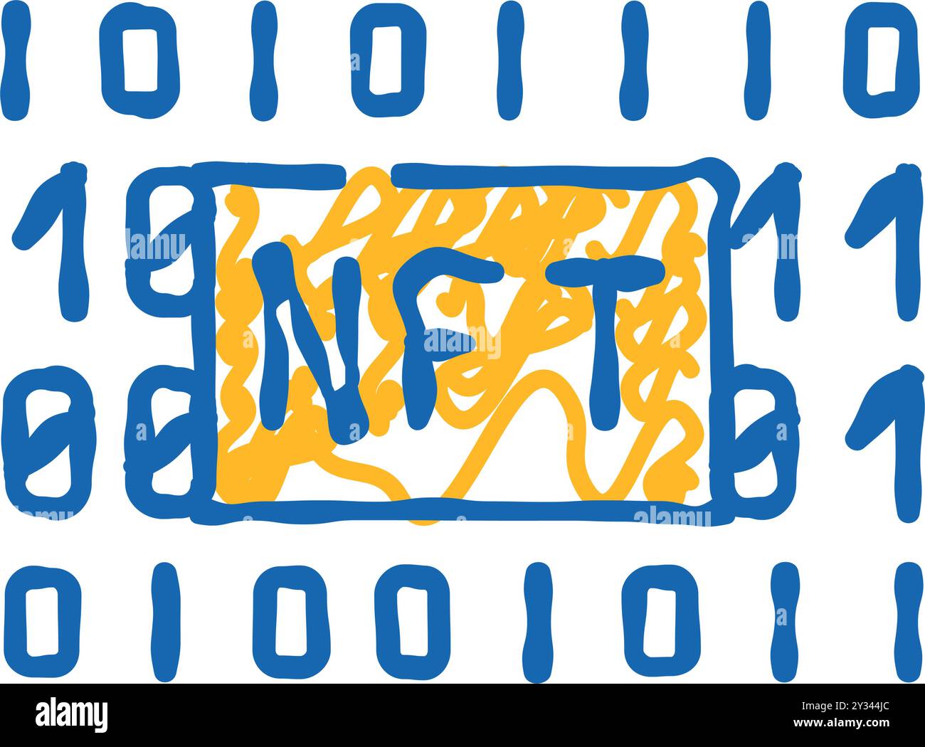 nft code icon doodle illustration Stock Vector Image & Art - Alamy