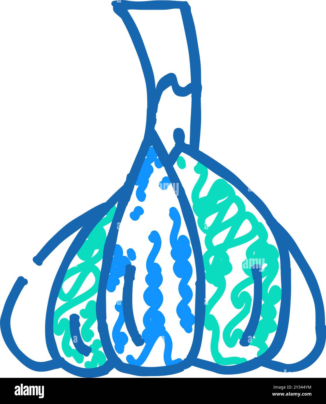 head of garlic icon doodle illustration Stock Vector Image & Art - Alamy