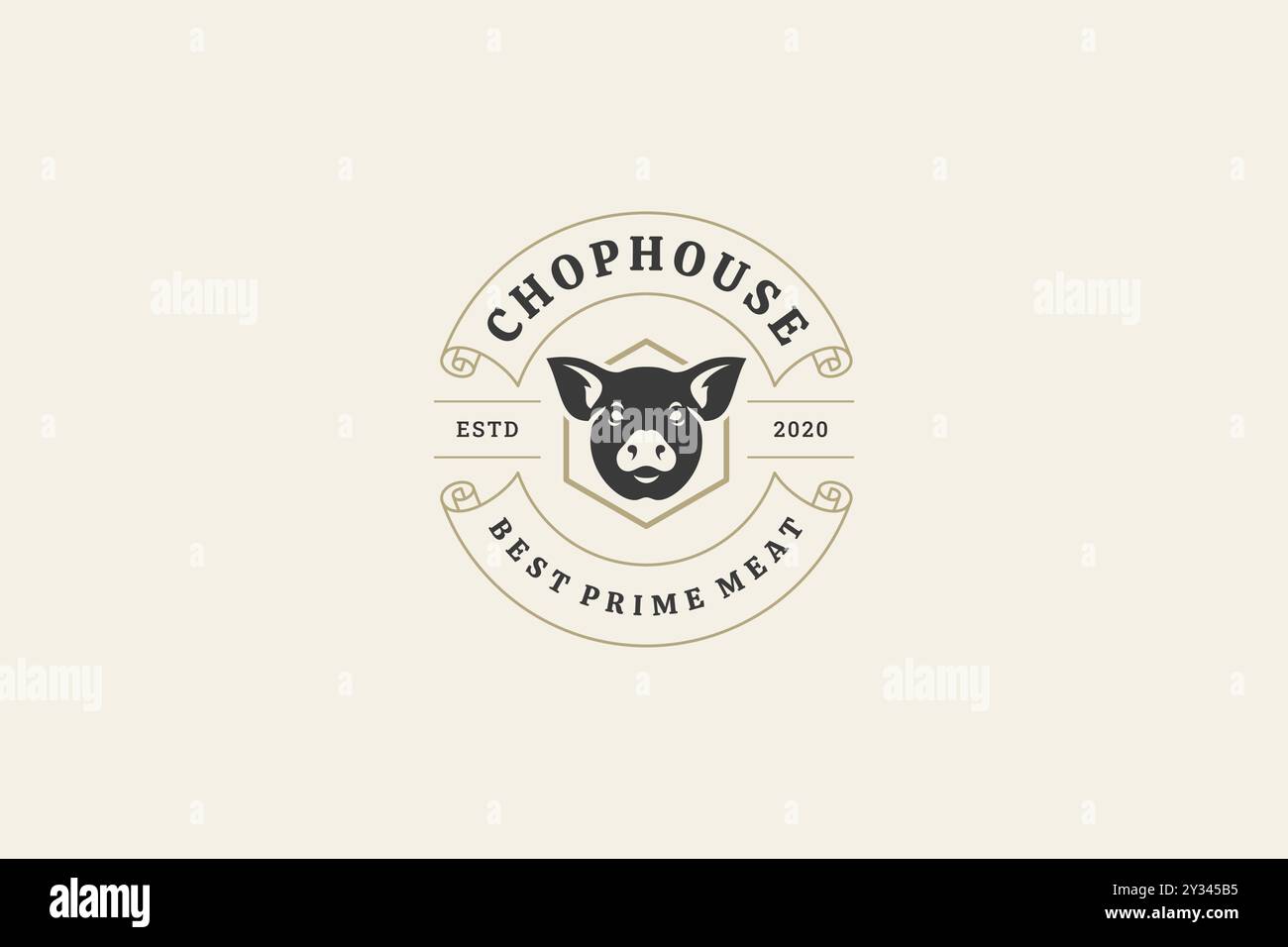 Pig circle logo Stock Vector Images - Alamy