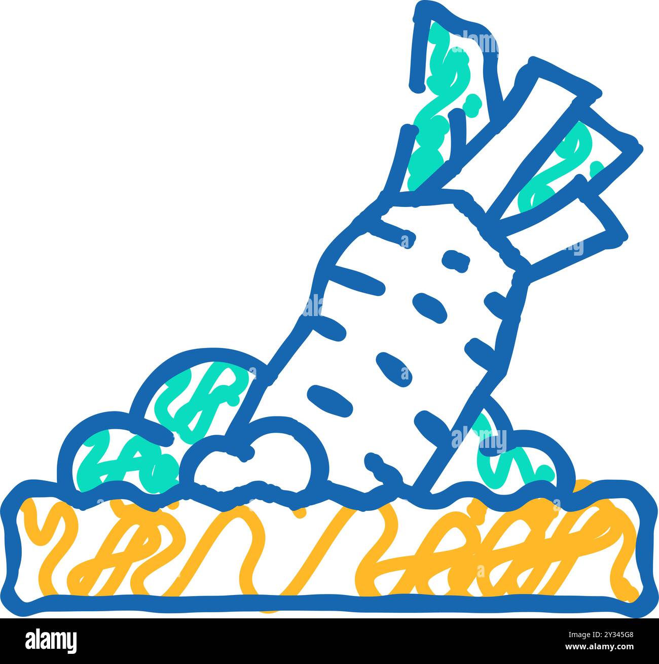 rubbing wasabi icon doodle illustration Stock Vector Image & Art - Alamy