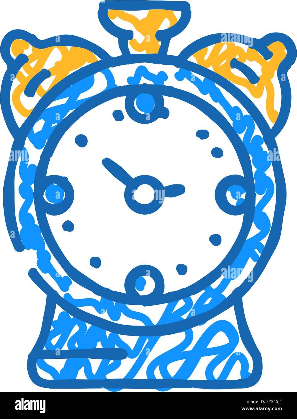 alarm clock icon doodle illustration Stock Vector Image & Art - Alamy