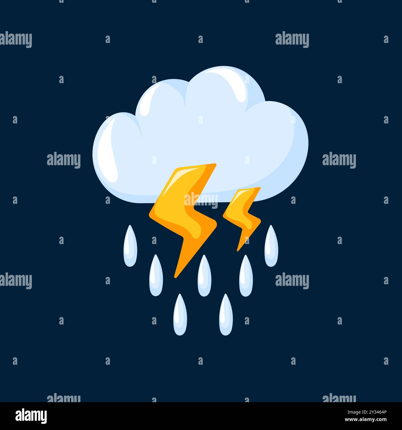 Cartoon lightning bolt cloud hi-res stock photography and images - Alamy