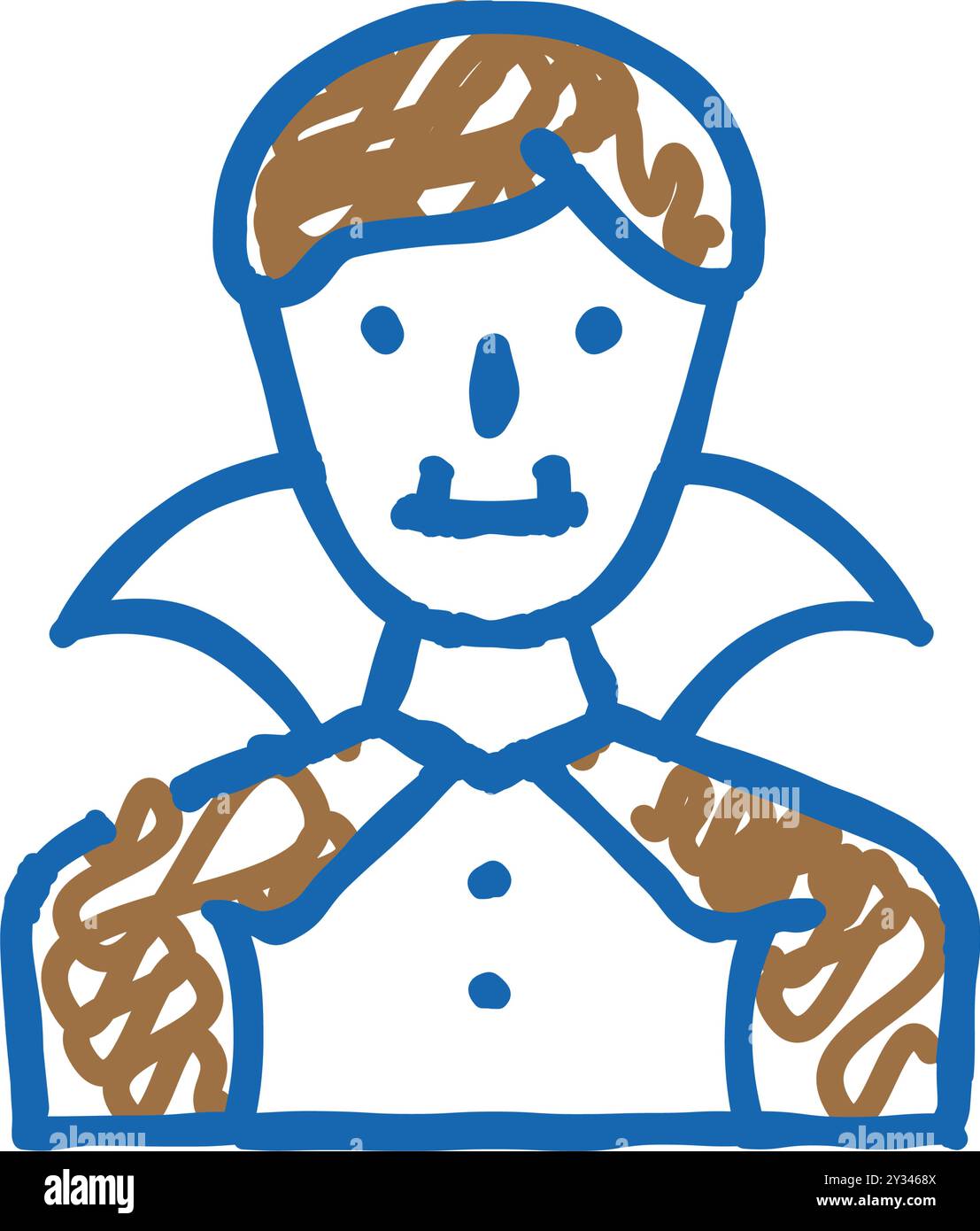 vampire fantasy character icon doodle illustration Stock Vector Image ...