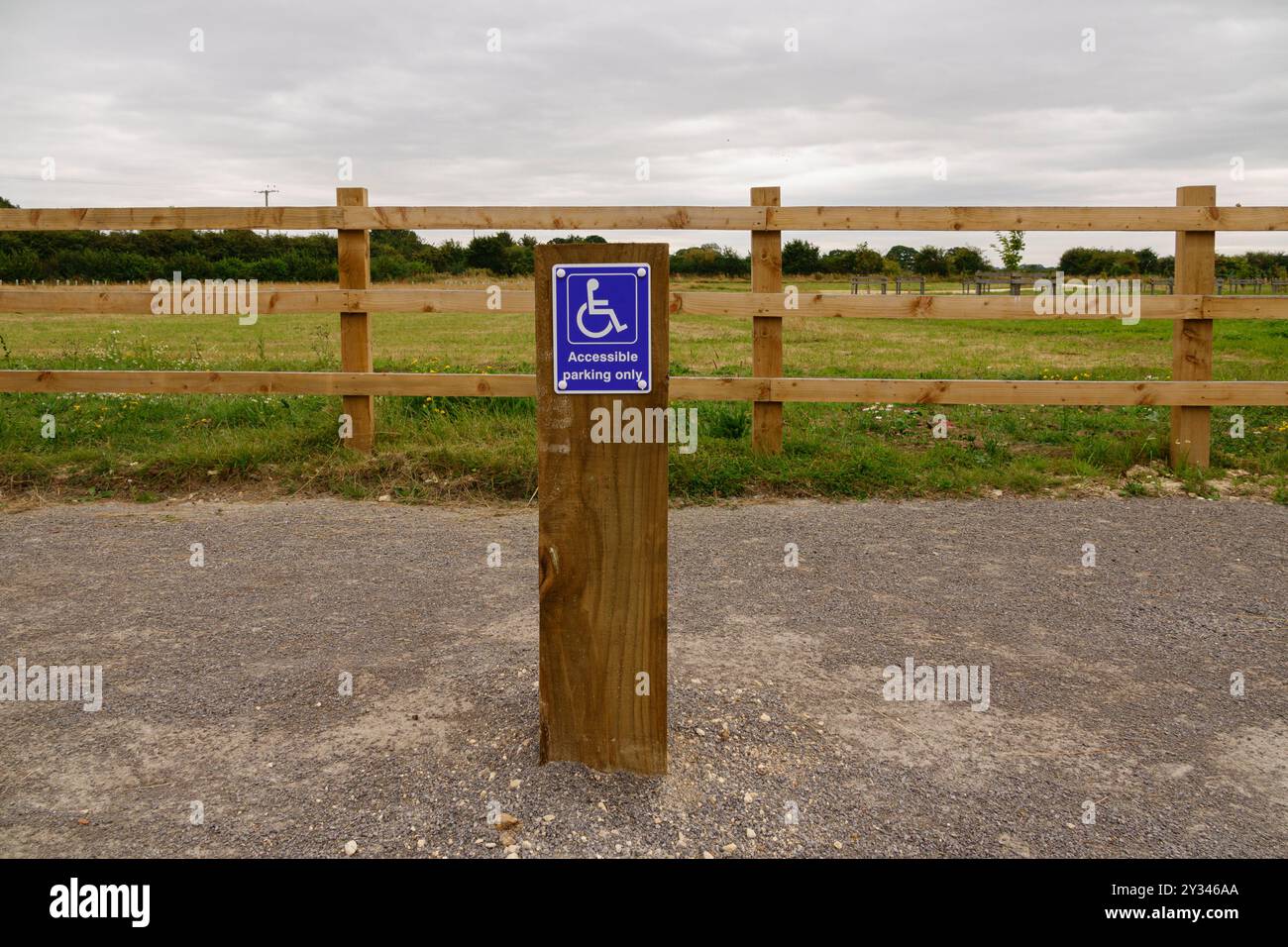A disabled parking space sign blue badge notice at York Community ...