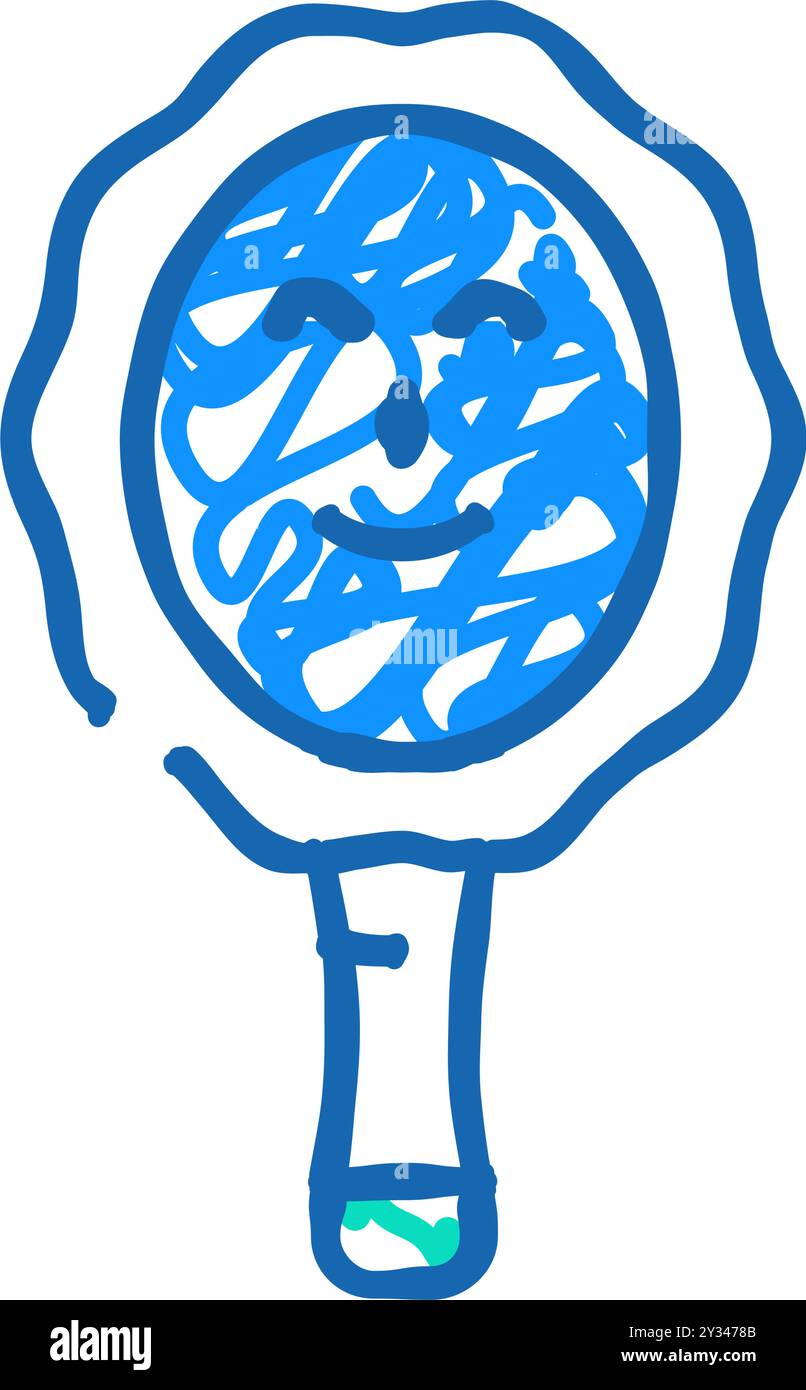 magic mirror fairy tale icon doodle illustration Stock Vector Image ...