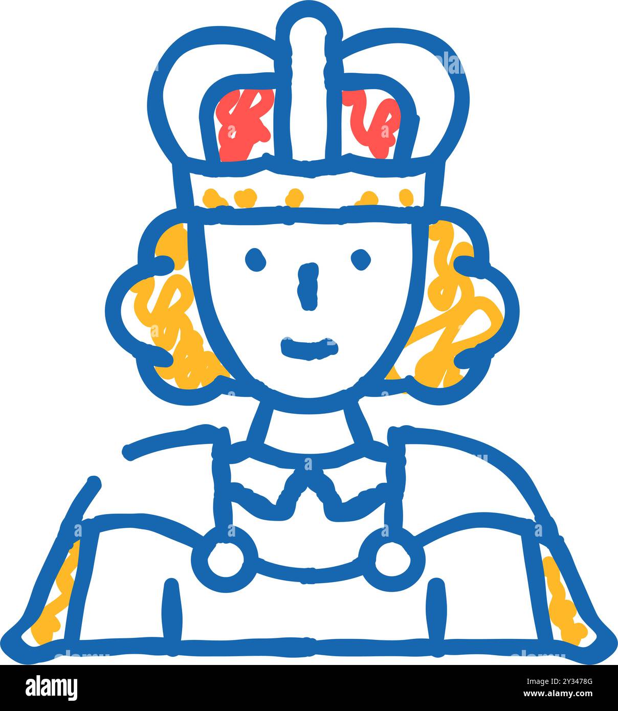 queen fairy tale icon doodle illustration Stock Vector Image & Art - Alamy