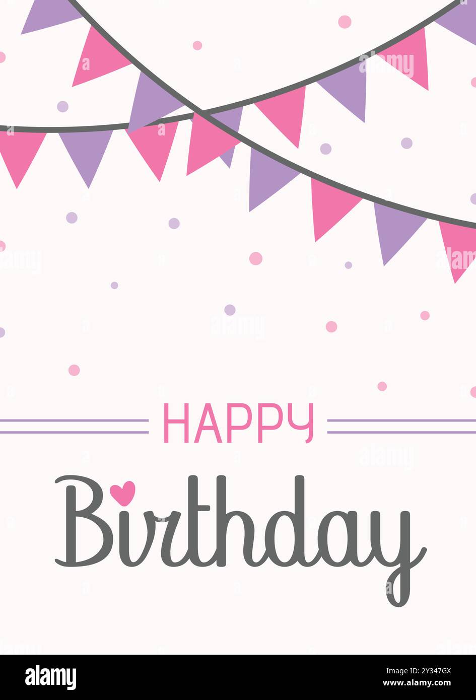 Happy birthday greeting card design, wishing happy birthday template ...