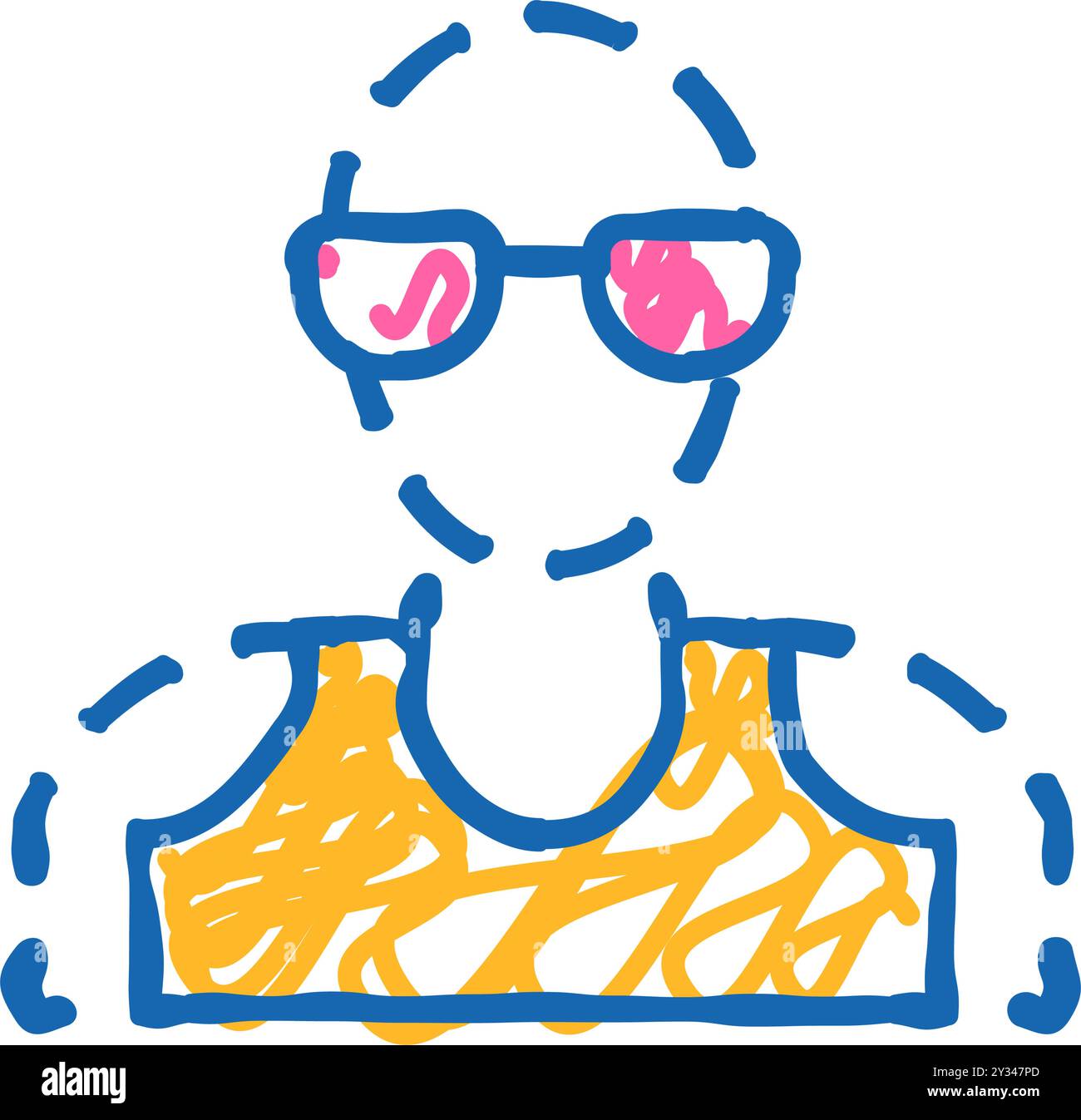 invisible fantasy character icon doodle illustration Stock Vector Image ...