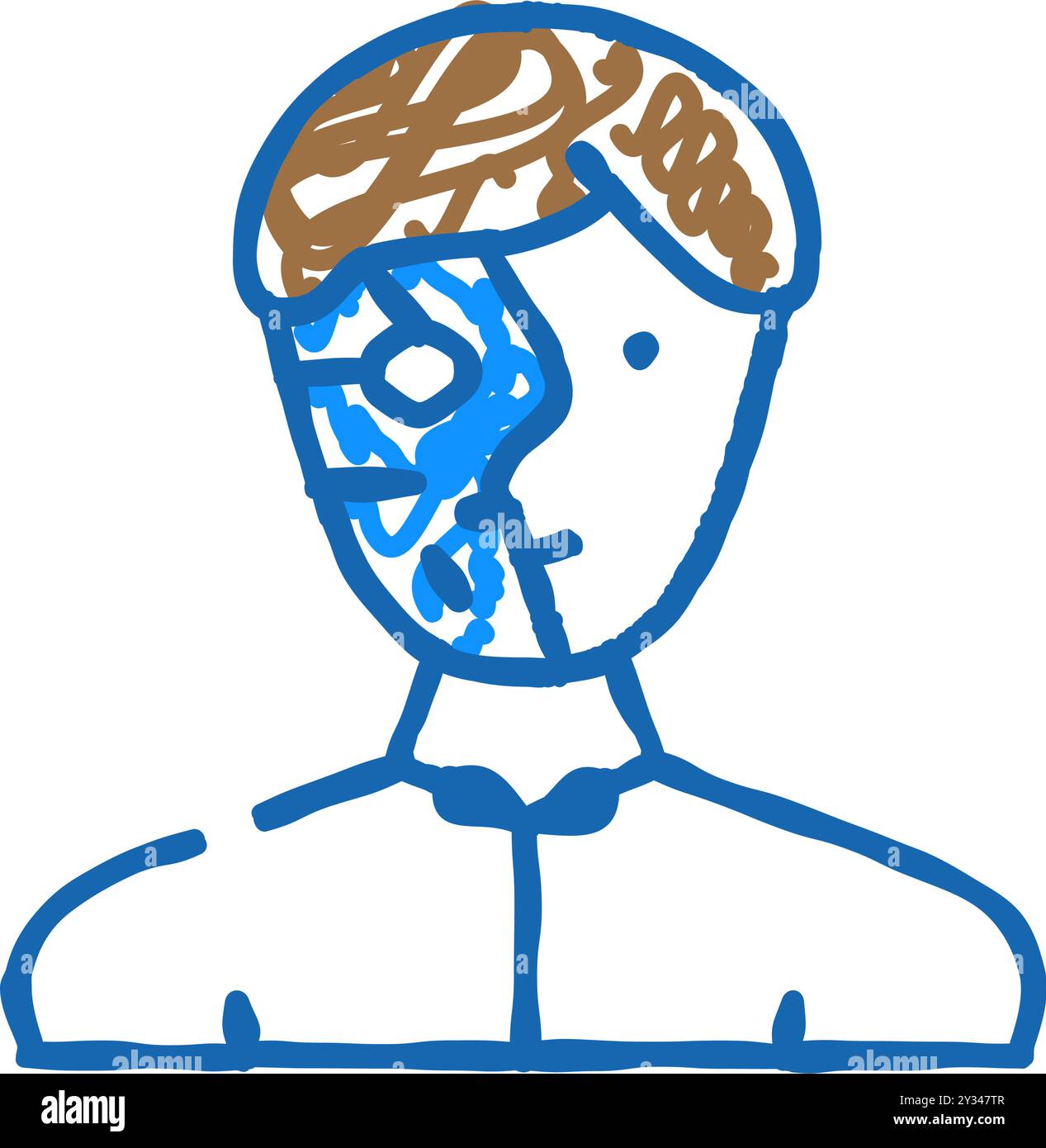 cyborg robot icon doodle illustration Stock Vector Image & Art - Alamy