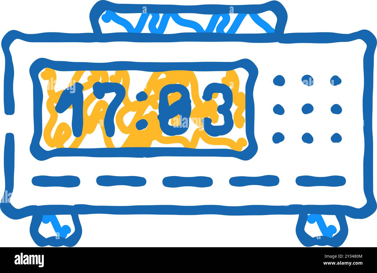 bedside clock icon doodle illustration Stock Vector Image & Art - Alamy