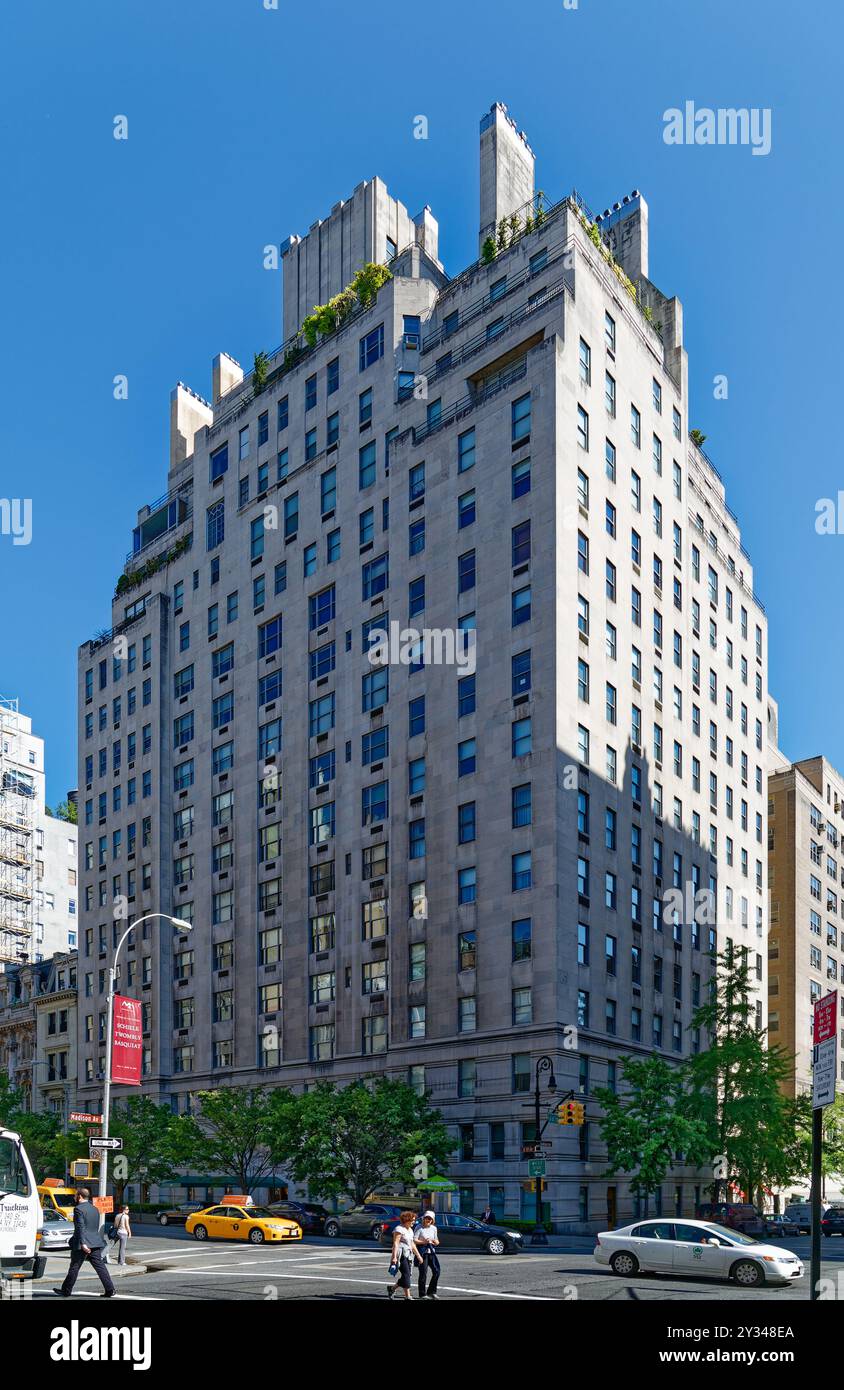 An Upper East Side landmark apartment building, designed in limestone ...