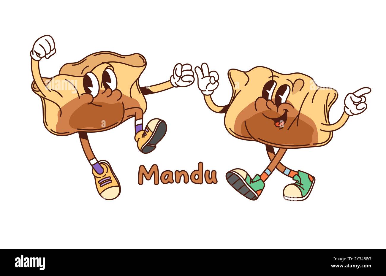 Korean mandu Stock Vector Images - Alamy