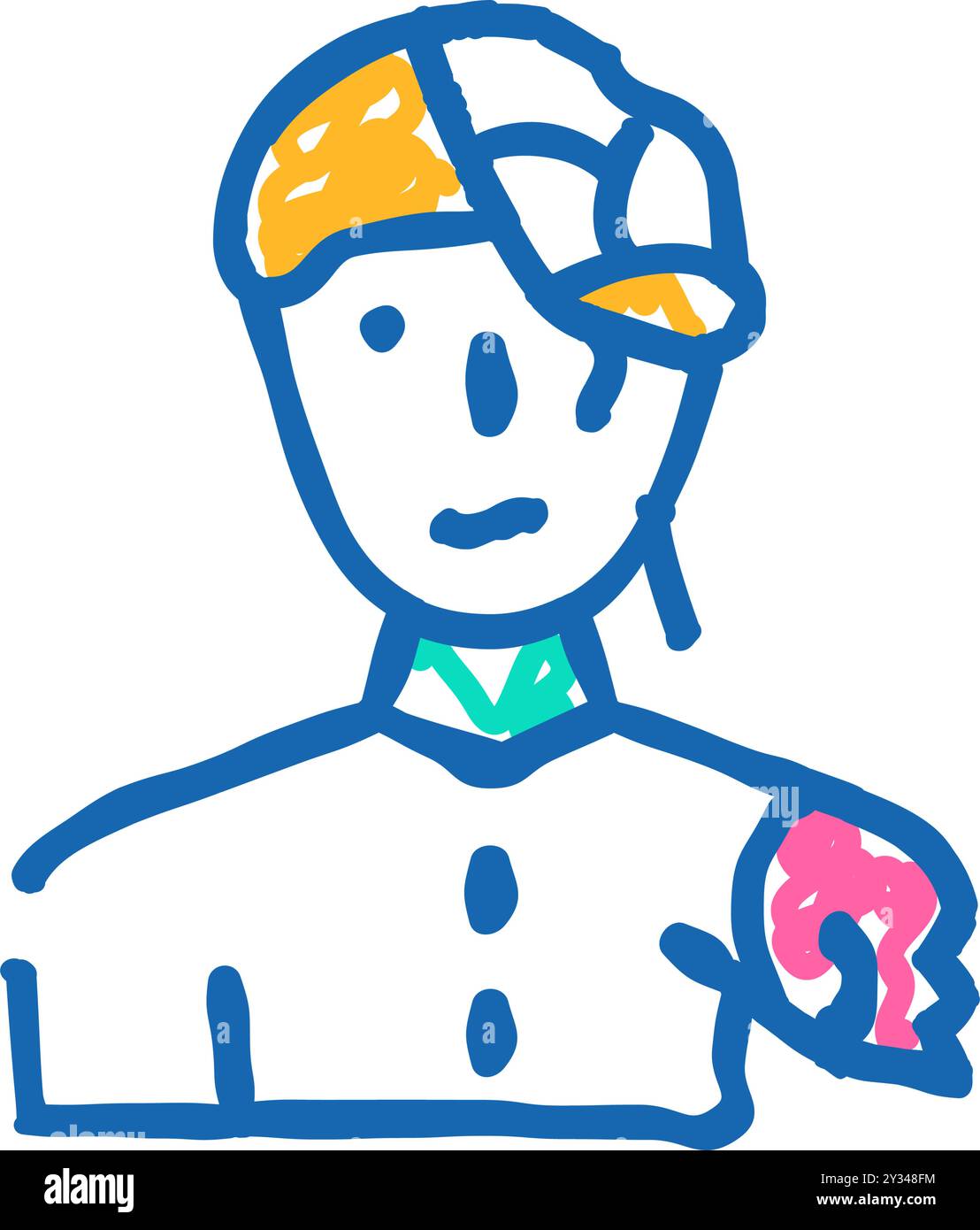 zombie fantasy character icon doodle illustration Stock Vector Image ...