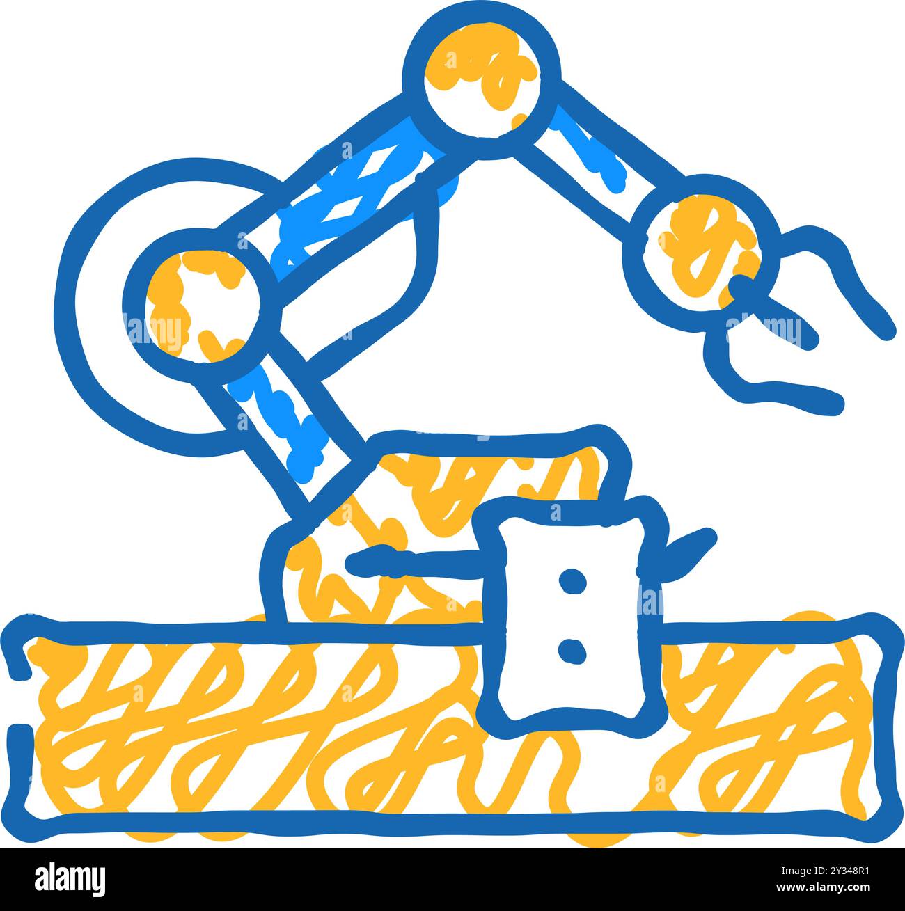 robotic arm robot icon doodle illustration Stock Vector Image & Art - Alamy