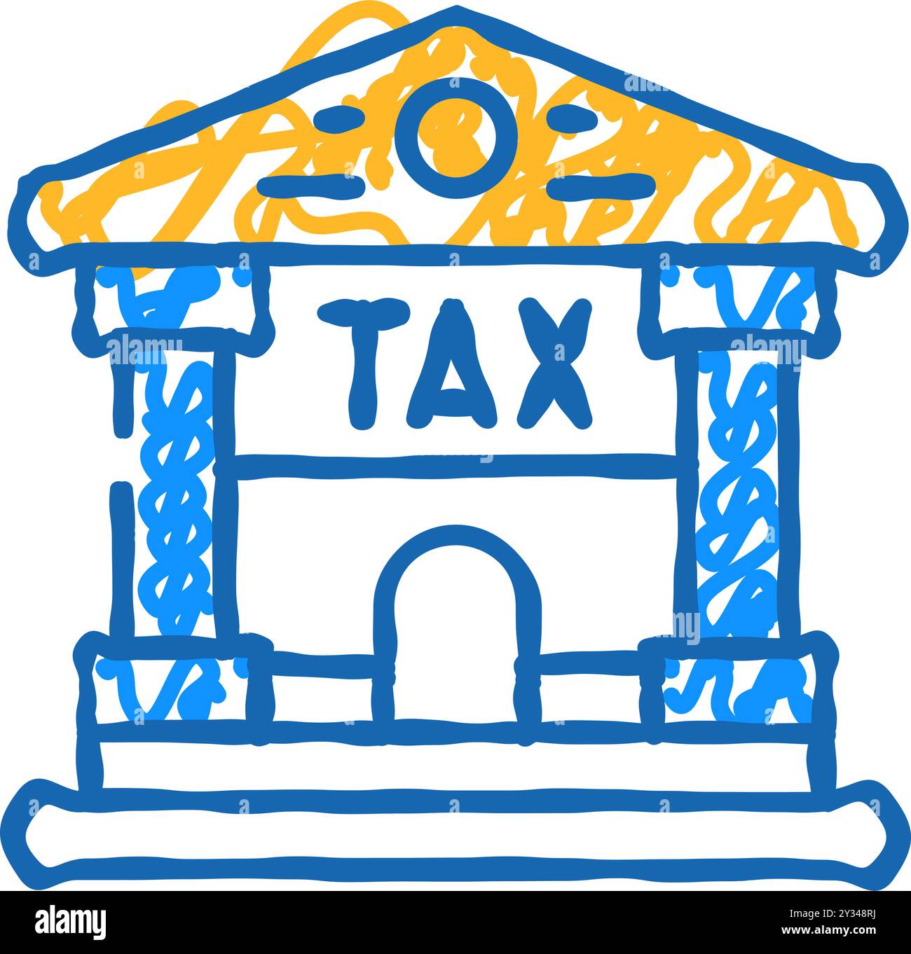 building tax icon doodle illustration Stock Vector Image & Art - Alamy