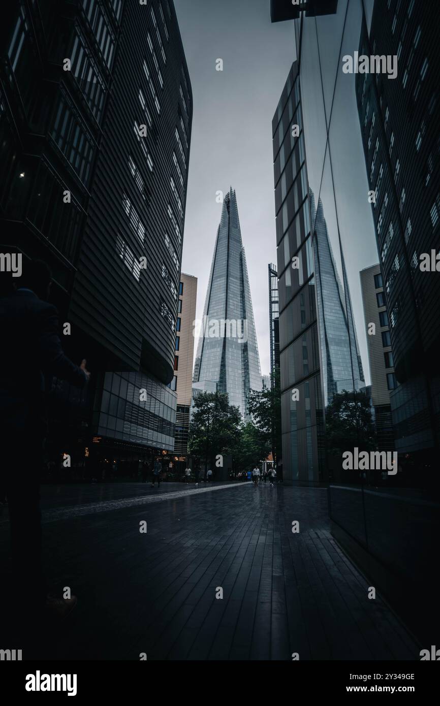 The Shard between reflective buildings in London, UK Stock Photo - Alamy