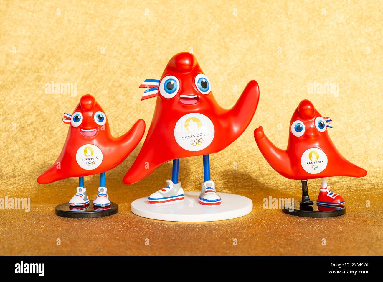 ZHONGSHAN China-June 13 2024: differenent sizes 2024 Paris Olympic ...