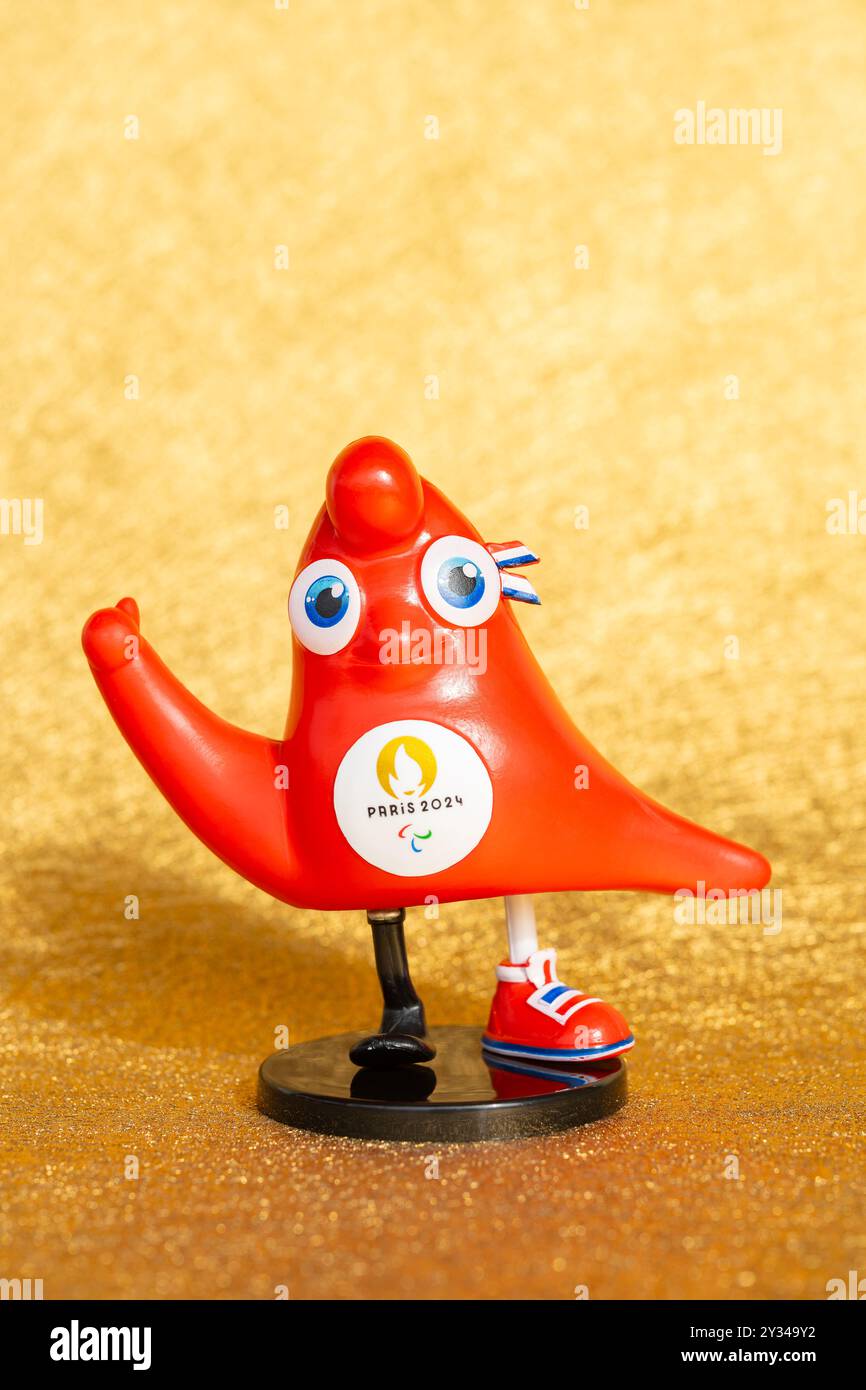 ZHONGSHAN China-June 13 2024: 2024 Paris Paralympic Games mascot the ...