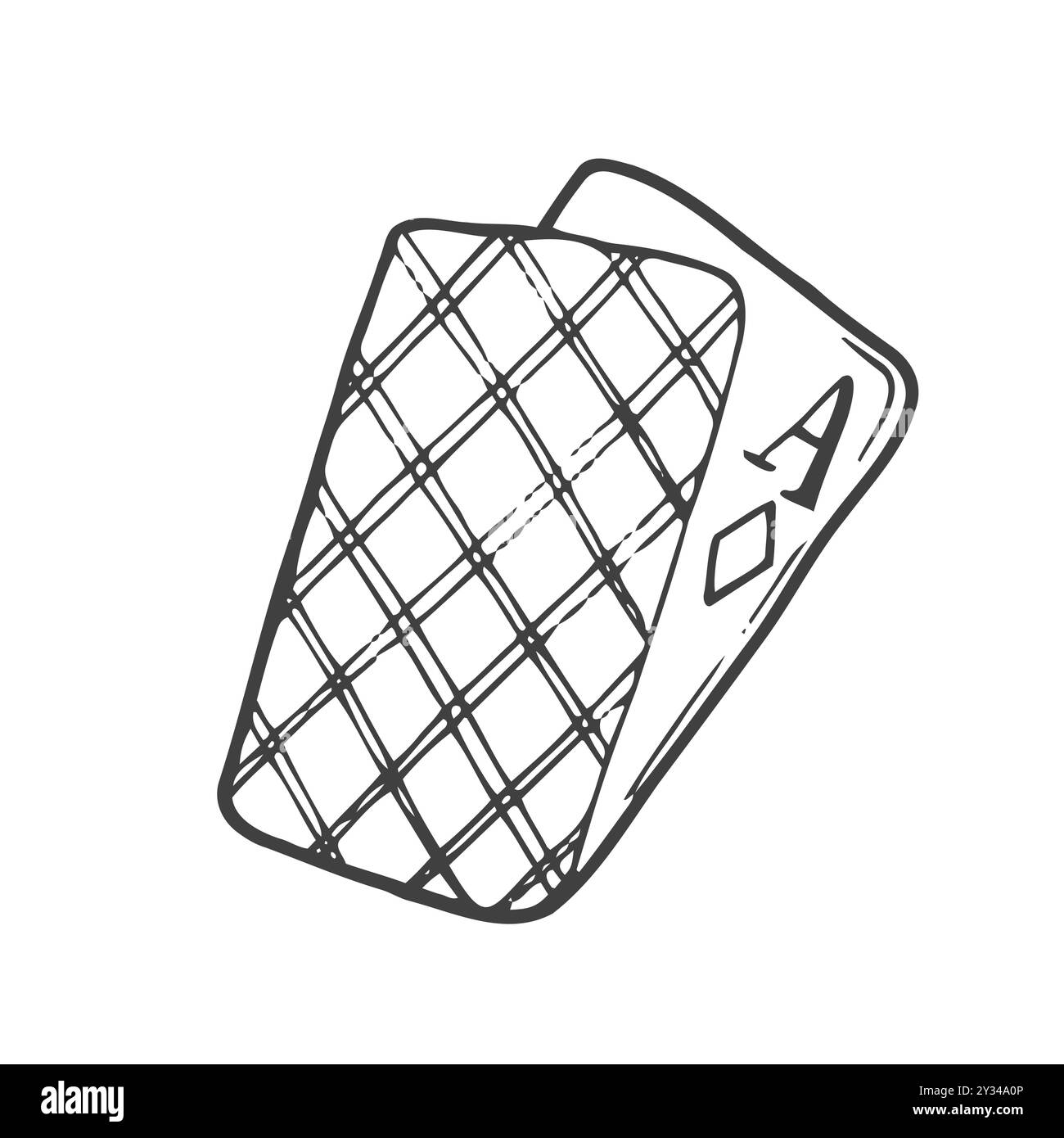 Vector hand drawn doodle playing cards diamonds Stock Vector Image ...