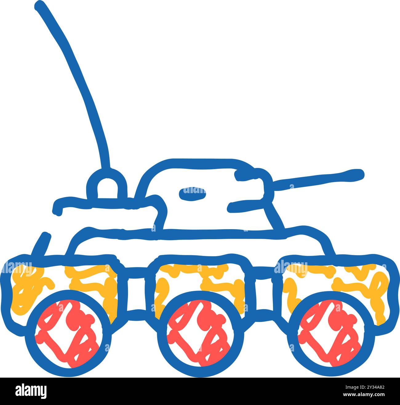 military robot icon doodle illustration Stock Vector Image & Art - Alamy